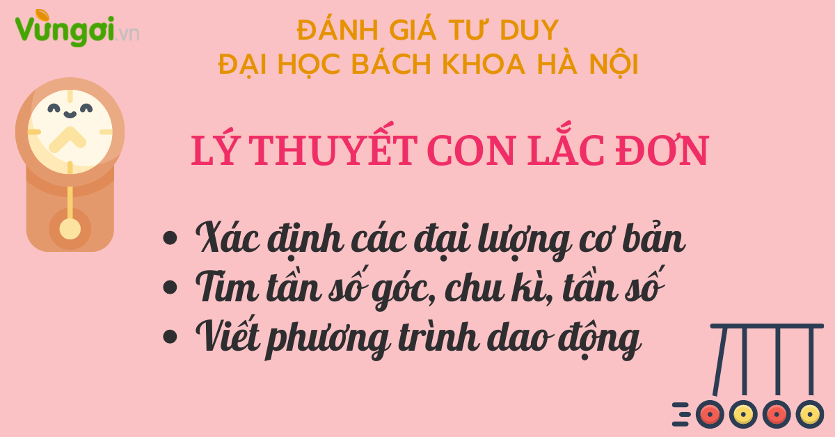 Lý thuyết con lắc đơn tự chọn ĐGTD ĐHBK HN